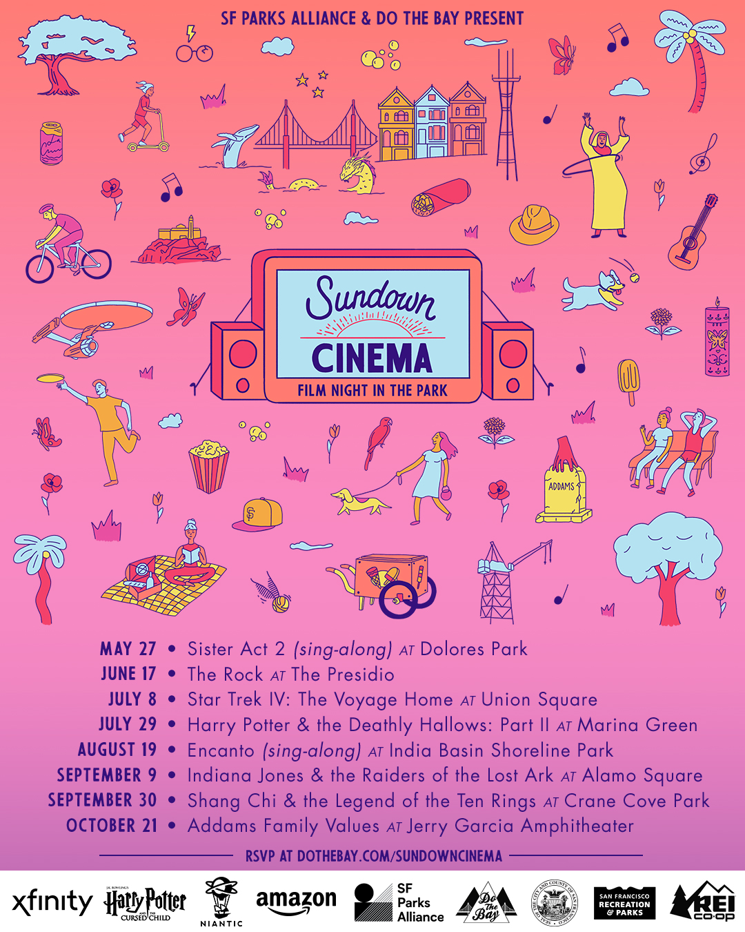 SF Parks Alliance on Twitter: "Sundown Cinema is returning to San Francisco’s parks this summer ...