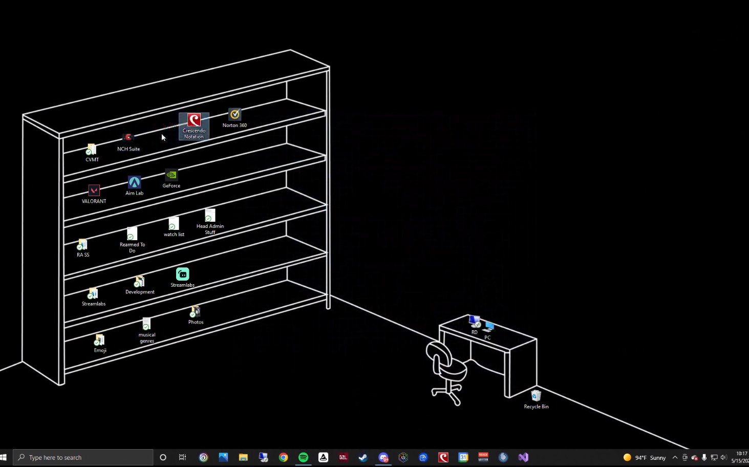 Empty Bookshelf Desktop Wallpaper
