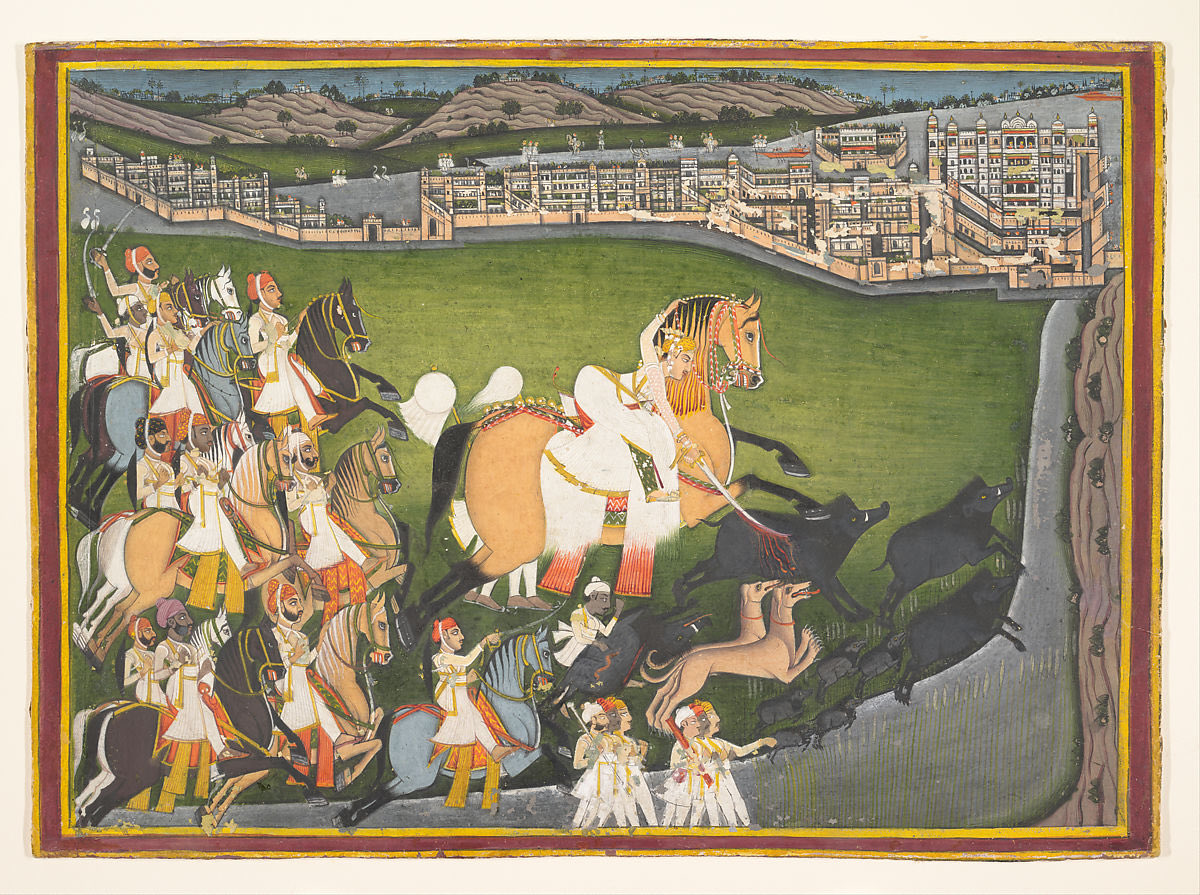 Some Cool Rajput hunting paintings - المسلسل من The_Peshwa @TPeshwa - رتبها