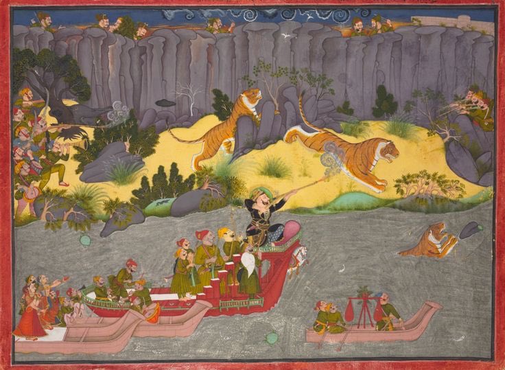 Some Cool Rajput hunting paintings - المسلسل من The_Peshwa @TPeshwa - رتبها