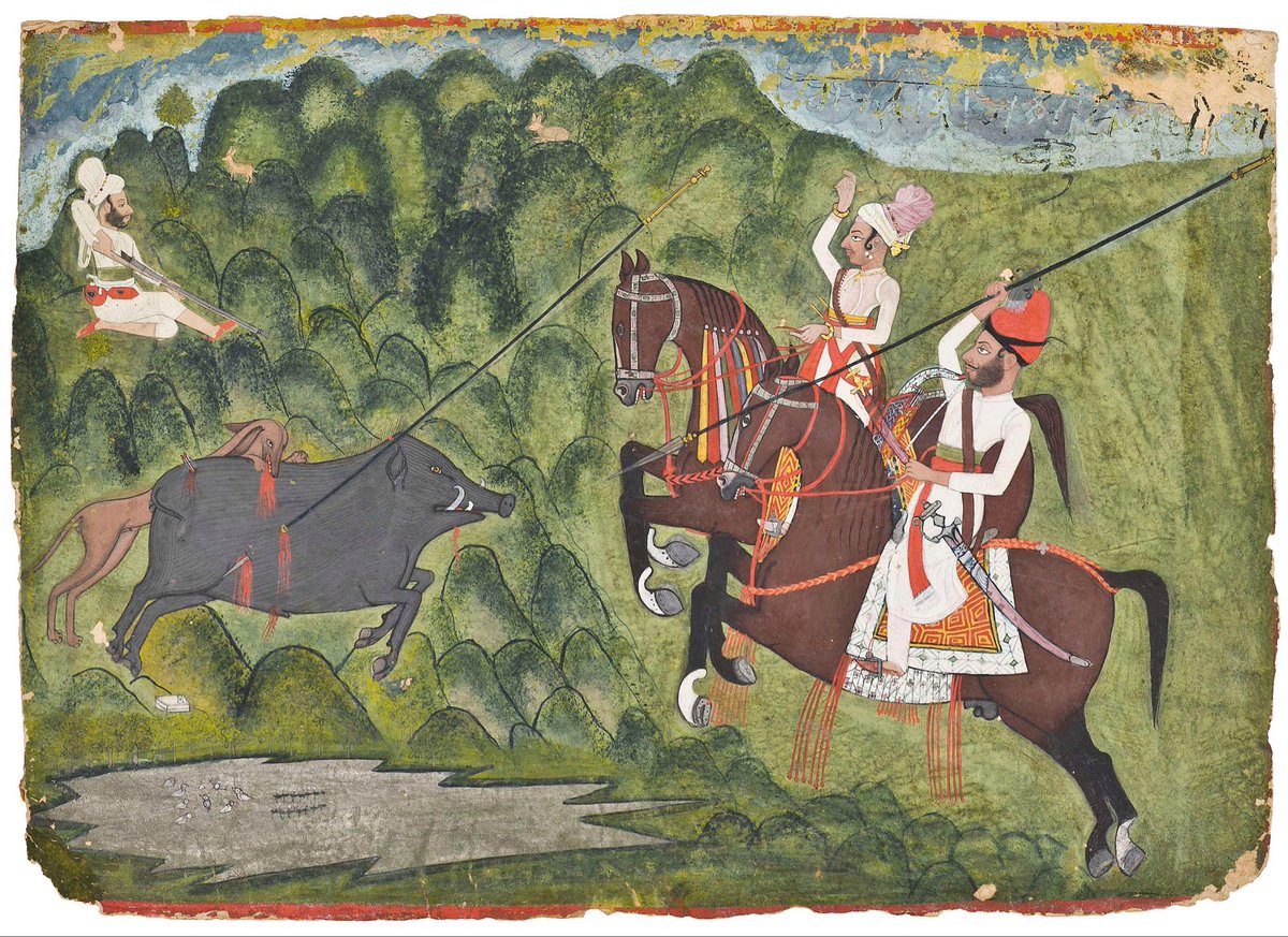 Some Cool Rajput hunting paintings - المسلسل من The_Peshwa @TPeshwa - رتبها