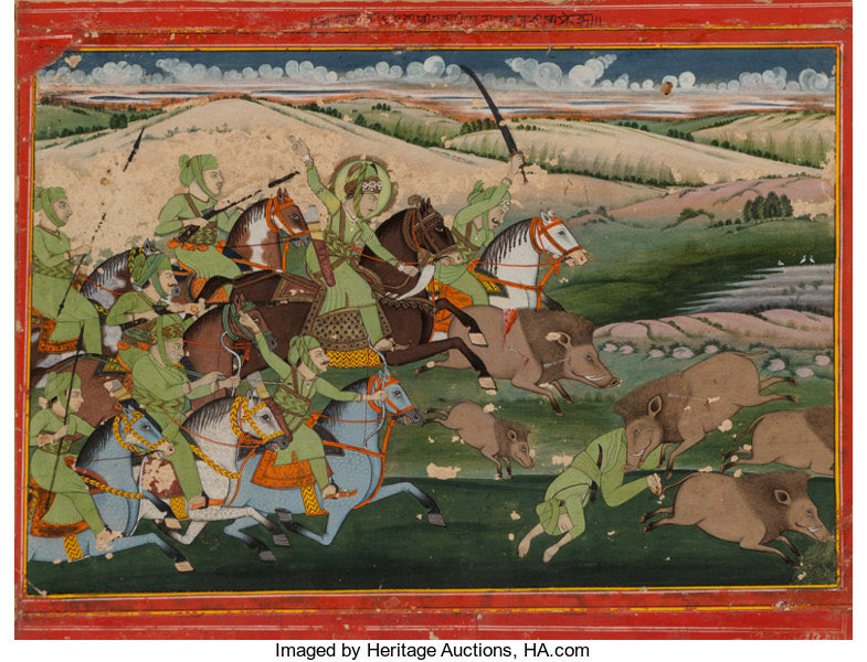 Some Cool Rajput hunting paintings - المسلسل من The_Peshwa @TPeshwa - رتبها