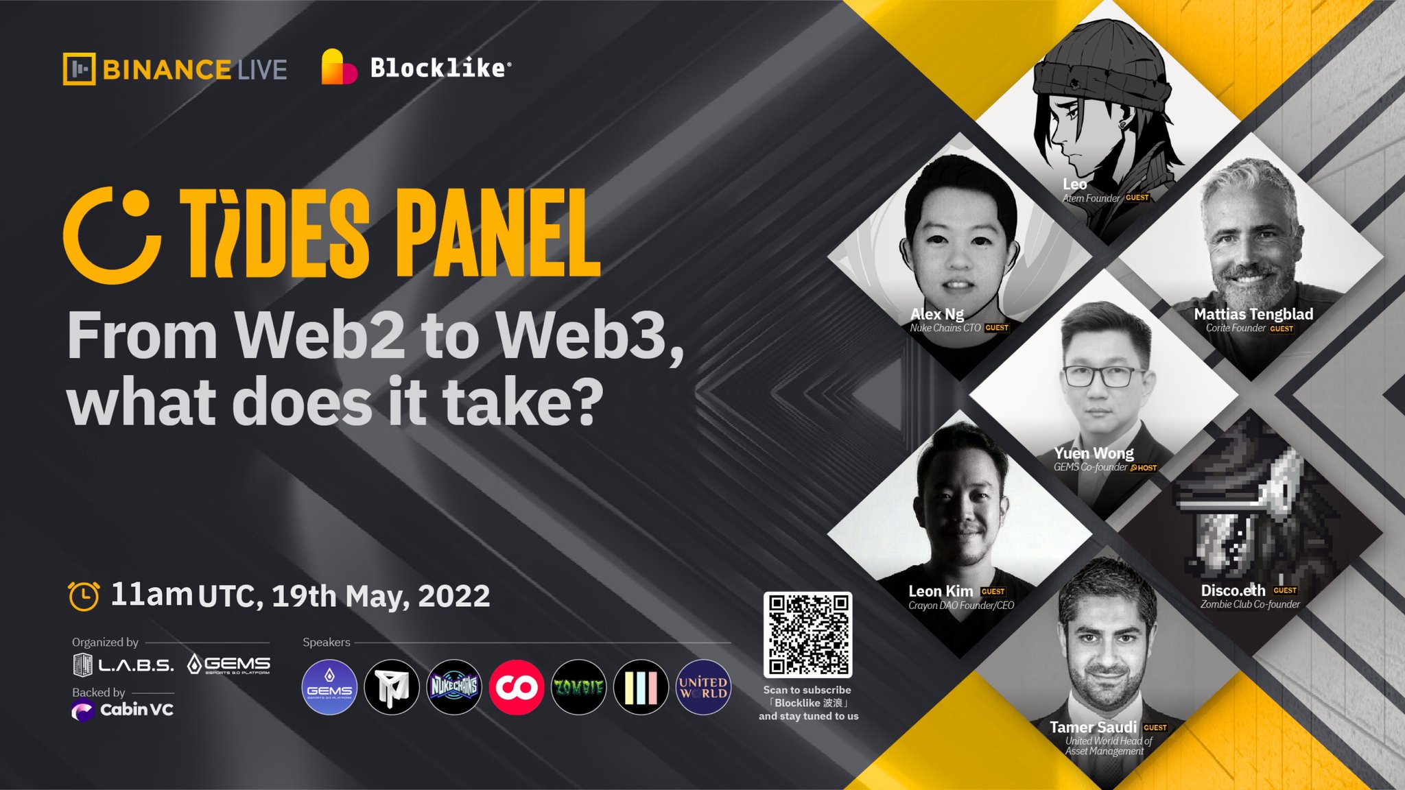 Blocklike on Twitter: "#Web3 Panel in #Binance Live!!! Blocklike TIDES Panel coming！ 🎙Topic ...