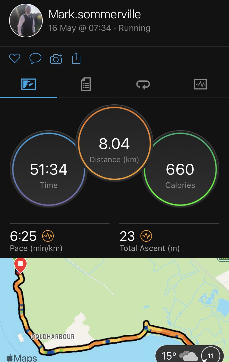 Mark Sommerville on Twitter: "More like interval training than a proper run. First time just ...