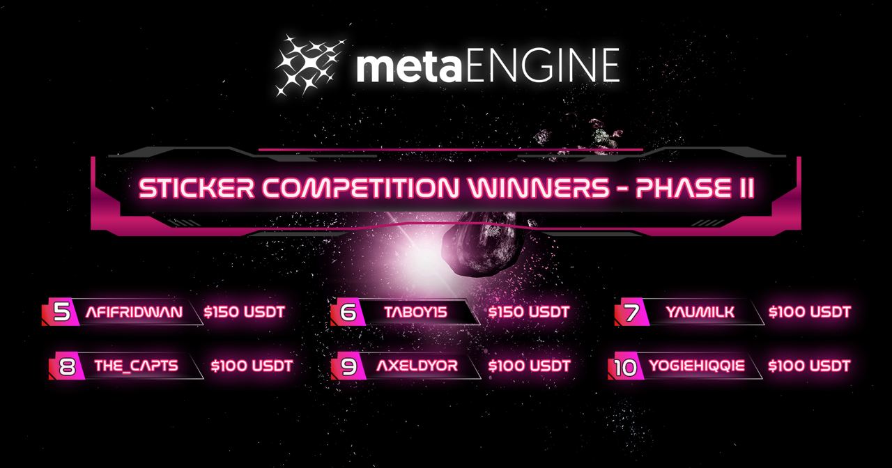 metaENGINE on Twitter: "🚨 metaENGINE Sticker Competition Winner Announcement - Phase II 🚨 🌟After ...