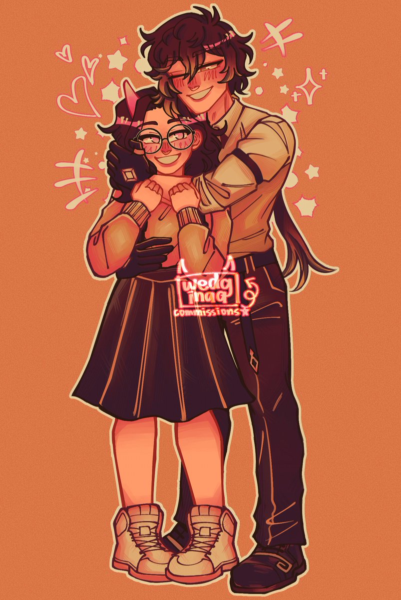 「an oc x zhongli commission for @Mythical」|reg 📮 busy irl!!!のイラスト