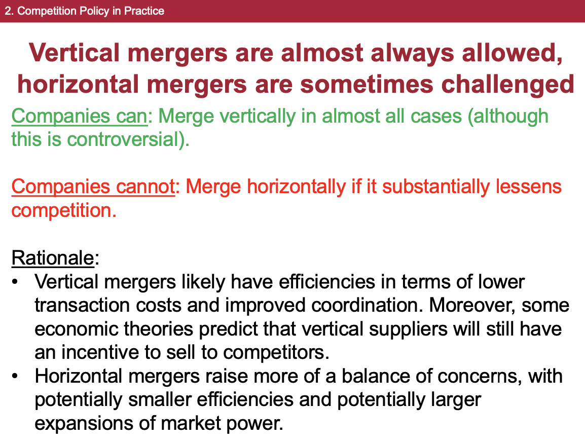 Ec10 competition policy class Part 2: Competition Policy in Practice ...