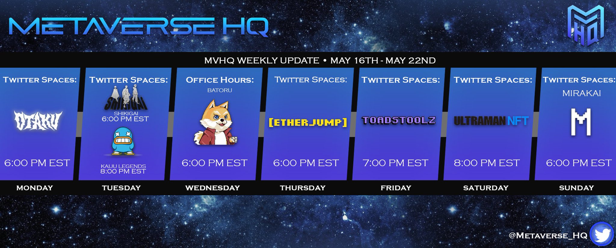 Metaverse Headquarters on Twitter: "This week on @Metaverse_HQ👇 With featured guest appearances ...