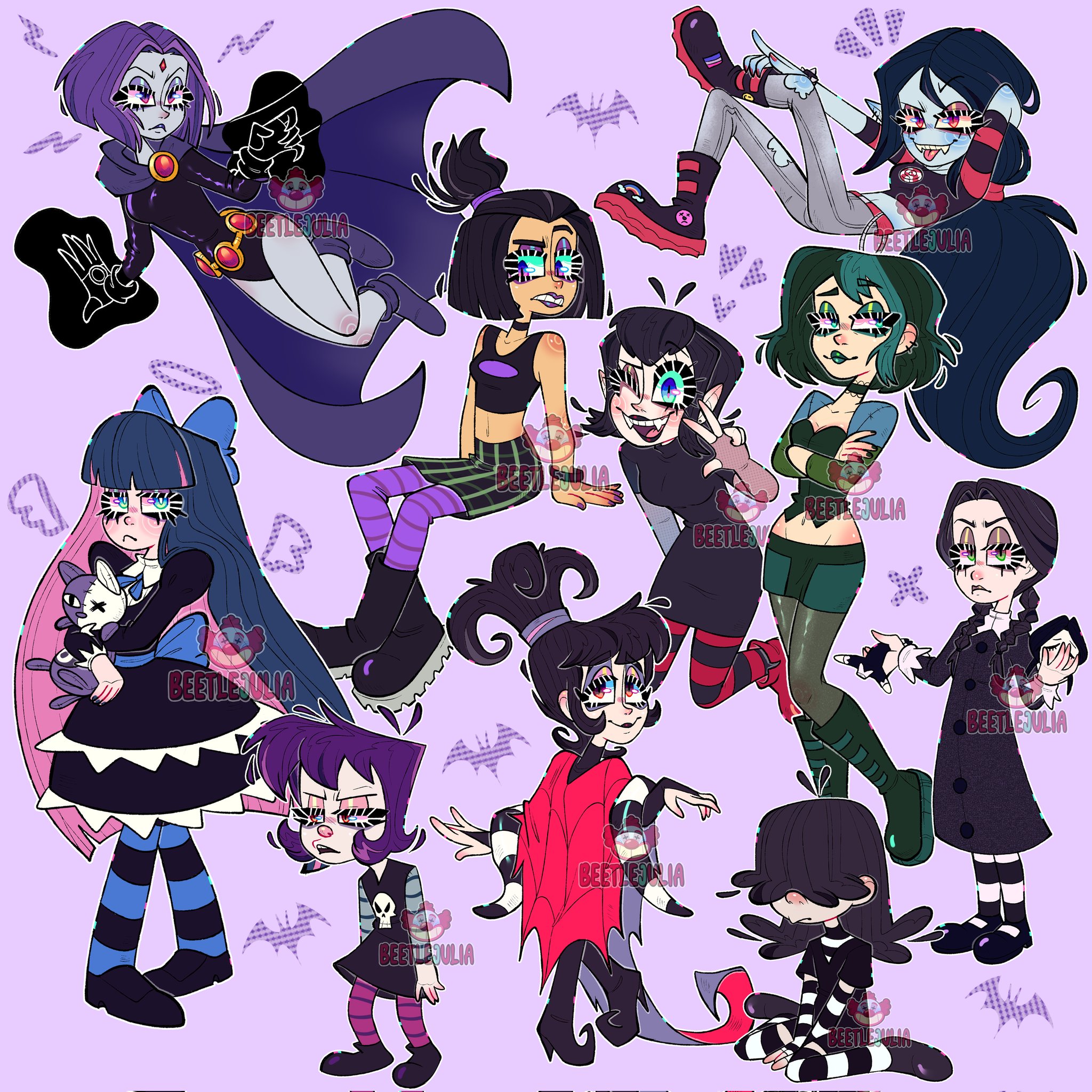 Beetlejulia On Twitter Goth Girls 🪦🦇💀 Choose Your Favourite ️
