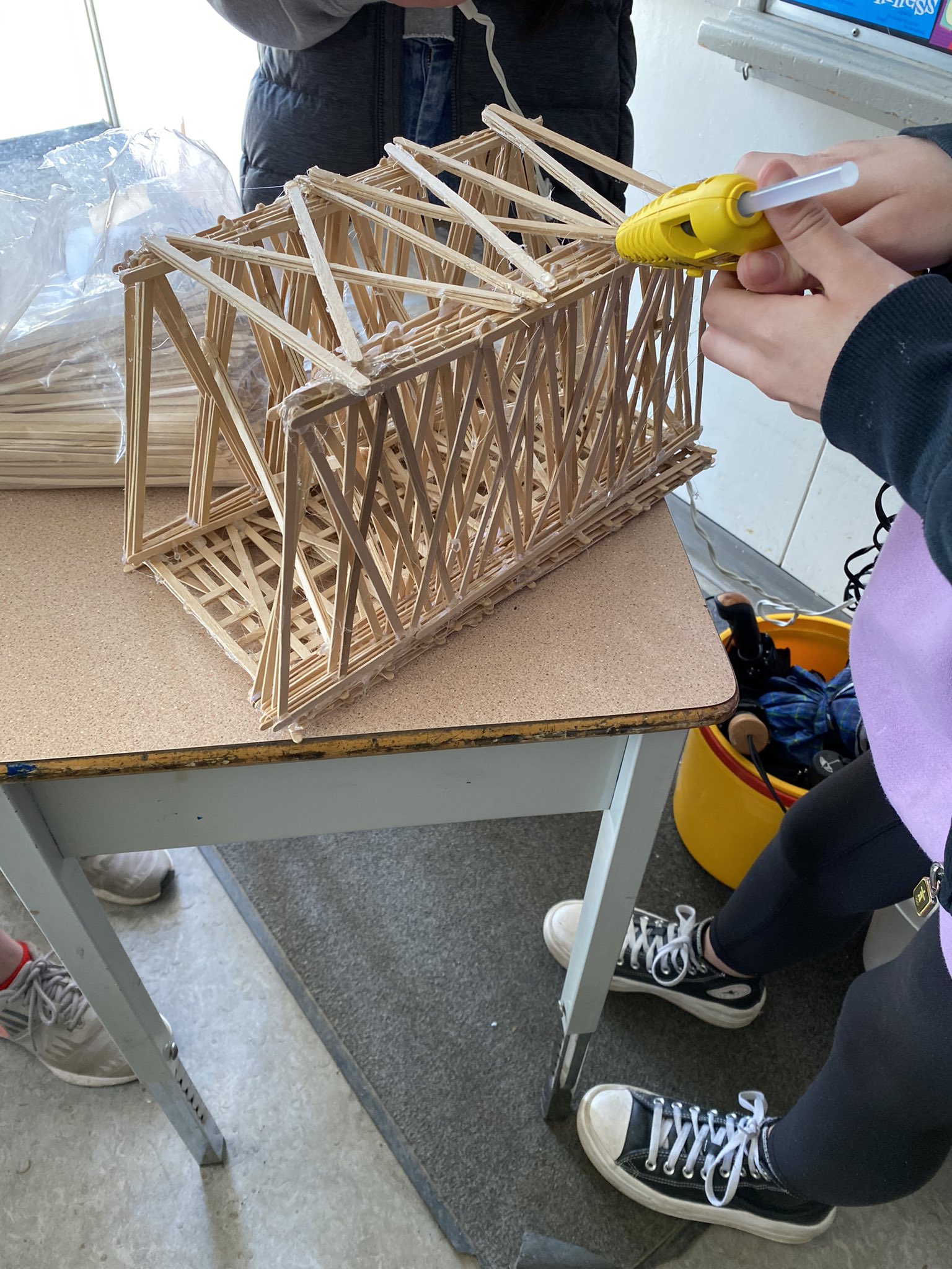 Popsicle Stick Bridge Holds Most Weight