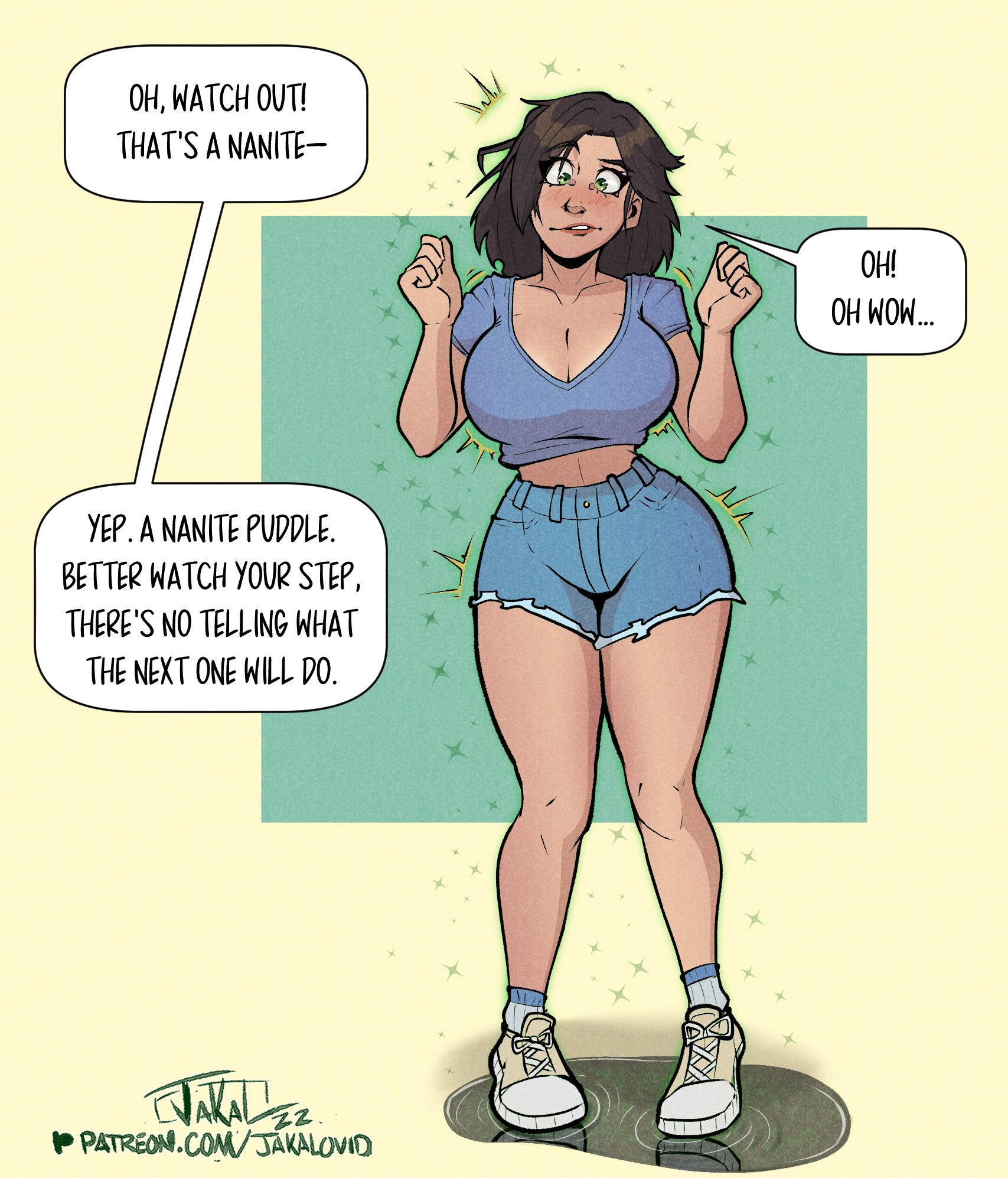 Jakal 🔞 on Twitter: "Watch your step, those puddles are everywhere. Commission for @gitgud_jpg ...