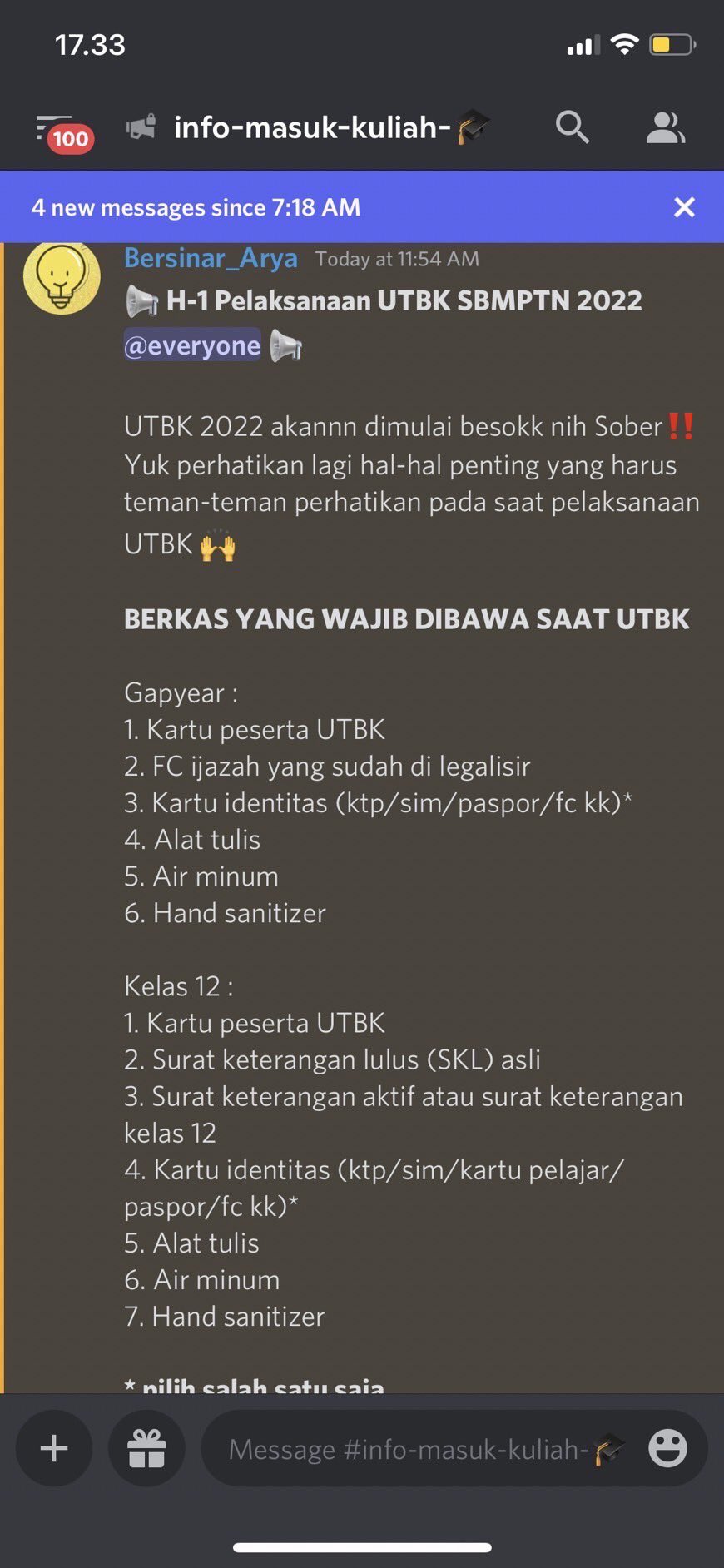 Bersinar on Twitter: "Cie yang udah kelar UTBKnya *senggol Sober sesi satu* 🤗 How was it Sob ...