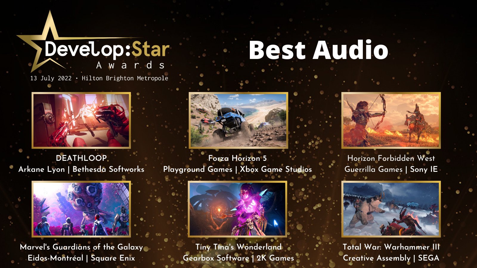 Develop:Brighton on Twitter: "The Develop:Star Awards 2022 Best Audio finalists are... ⭐ ...