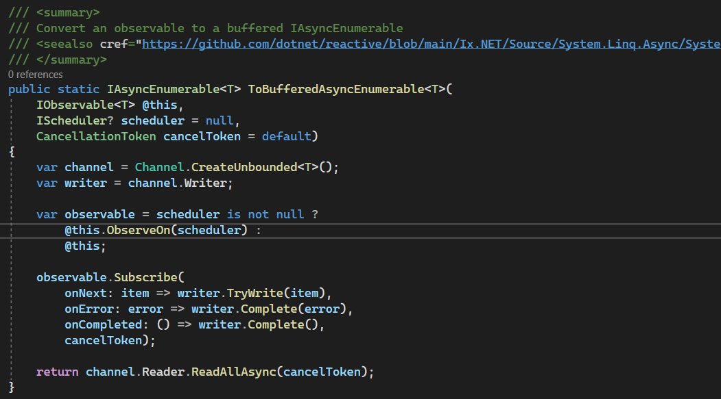 Andrew Nosenko 🇺🇦 🇦🇺 on Twitter: "Interoperability between IObservable and IAsyncEnumerable is a ...