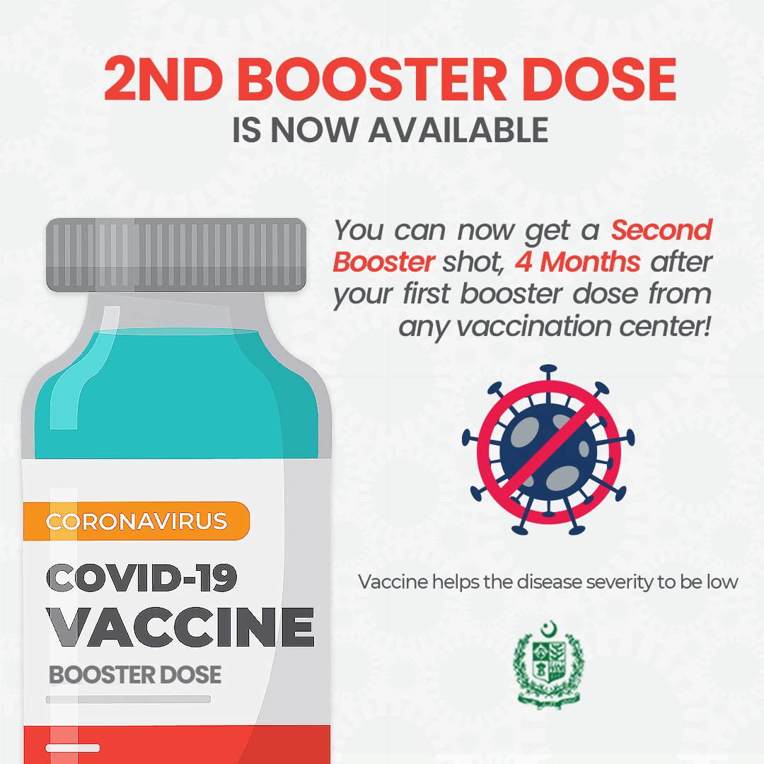 Ministry of National Health Services, Pakistan on Twitter: "You can now get a second booster ...
