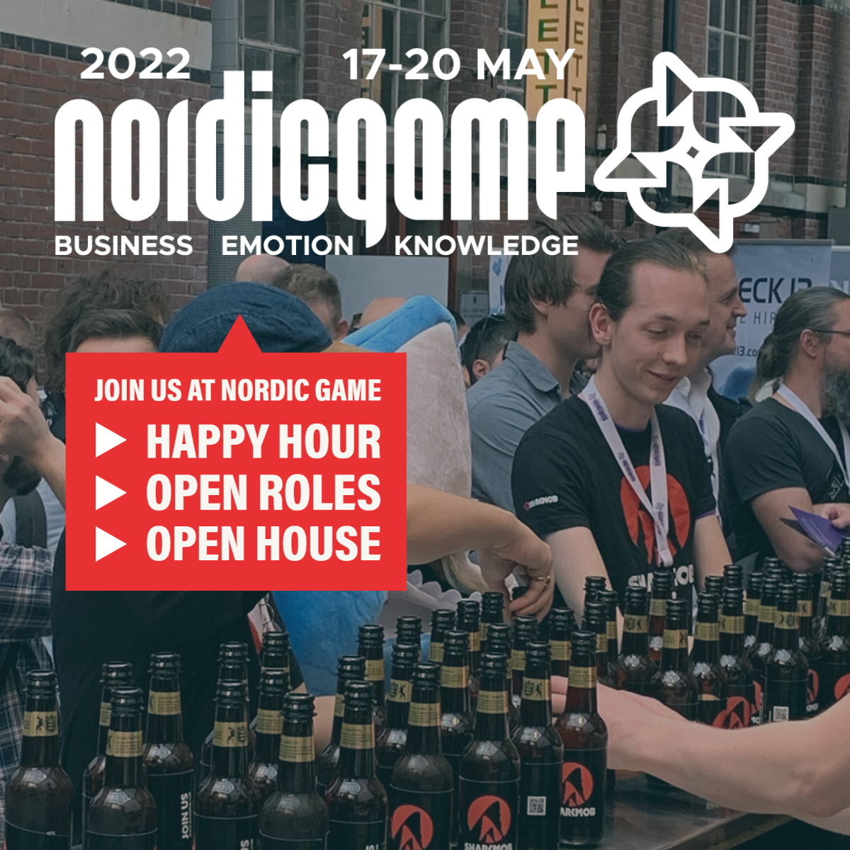 Sharkmob on Twitter: "@NordicGame is back IRL, and we are hyped! 🍻 We are sponsoring a happy ...