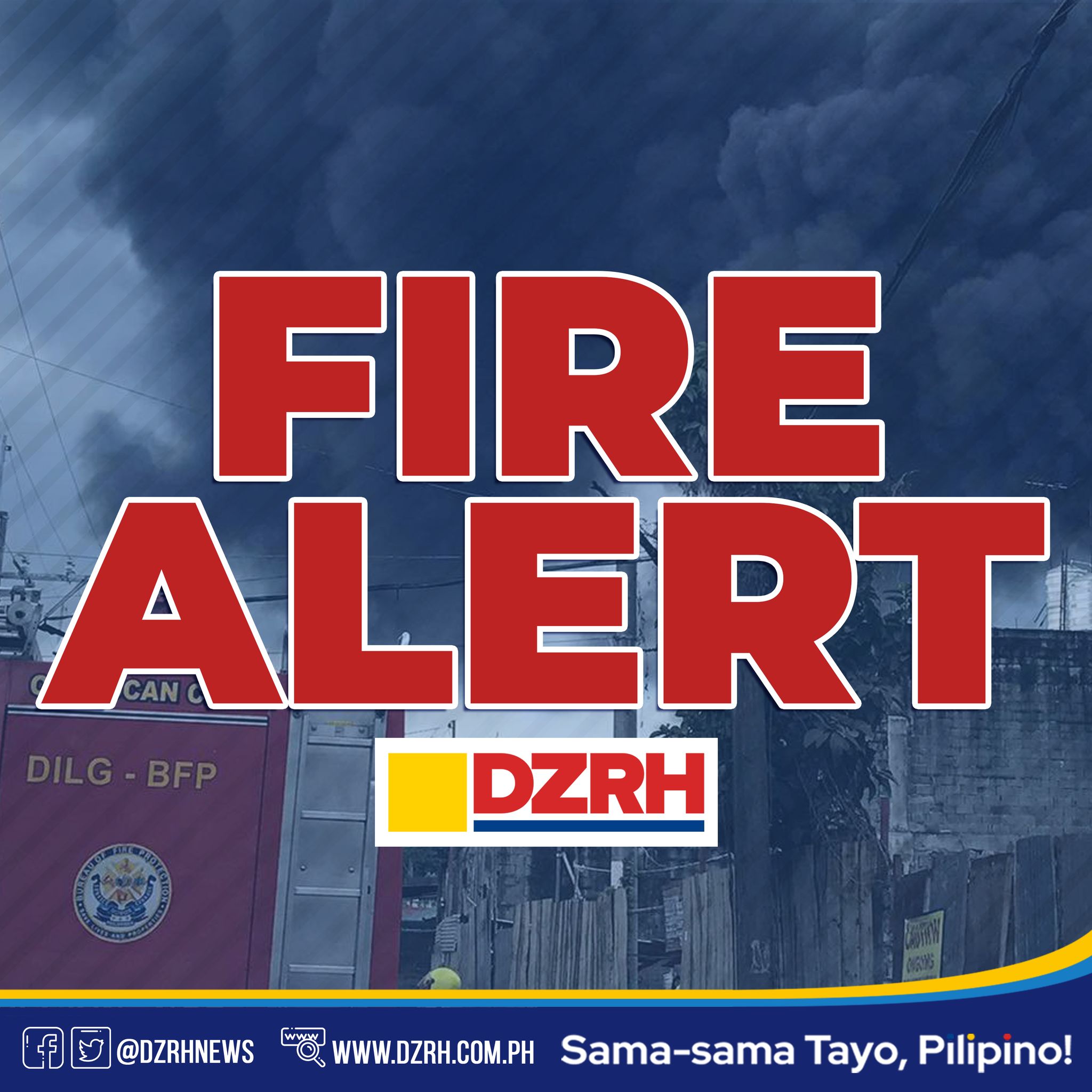 DZRH NEWS on Twitter: "JUST IN: Sunog sumiklab sa isang residential area sa Brgy. NBBS Proper ...
