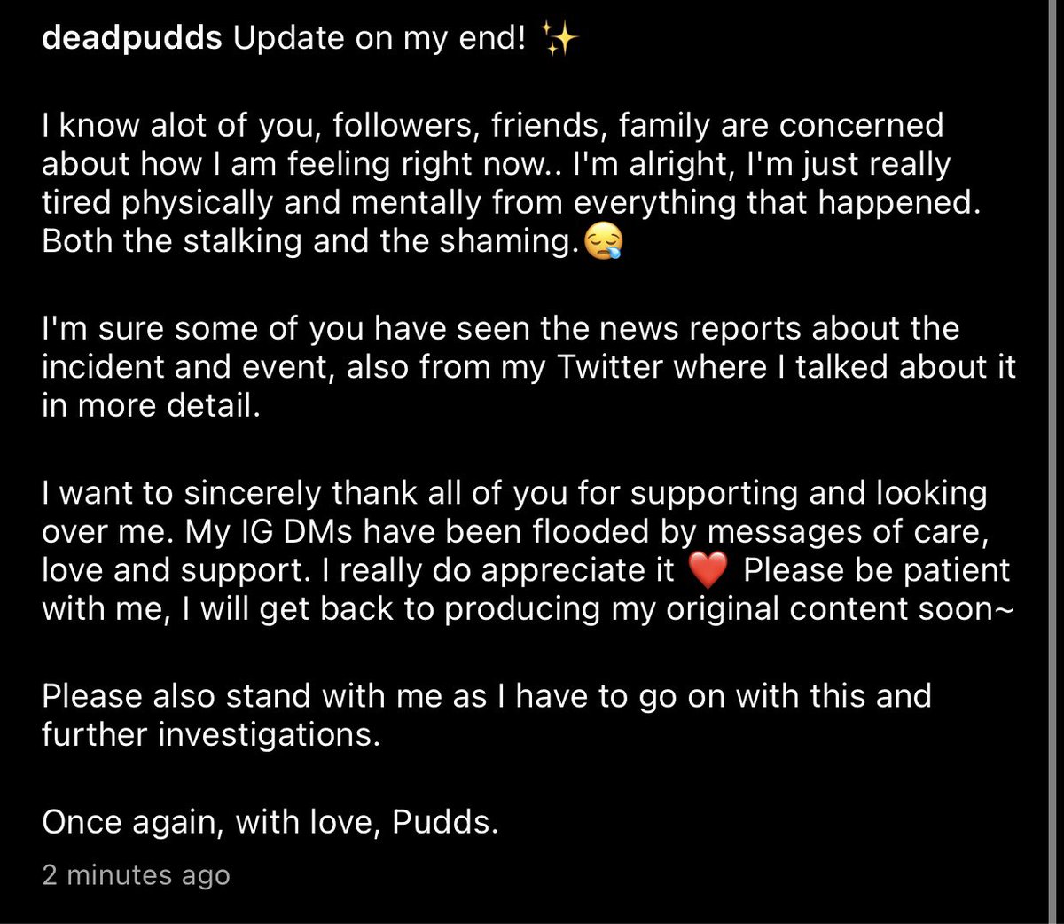 Update on my end! Thank you everyone, friends and family for supporting ...