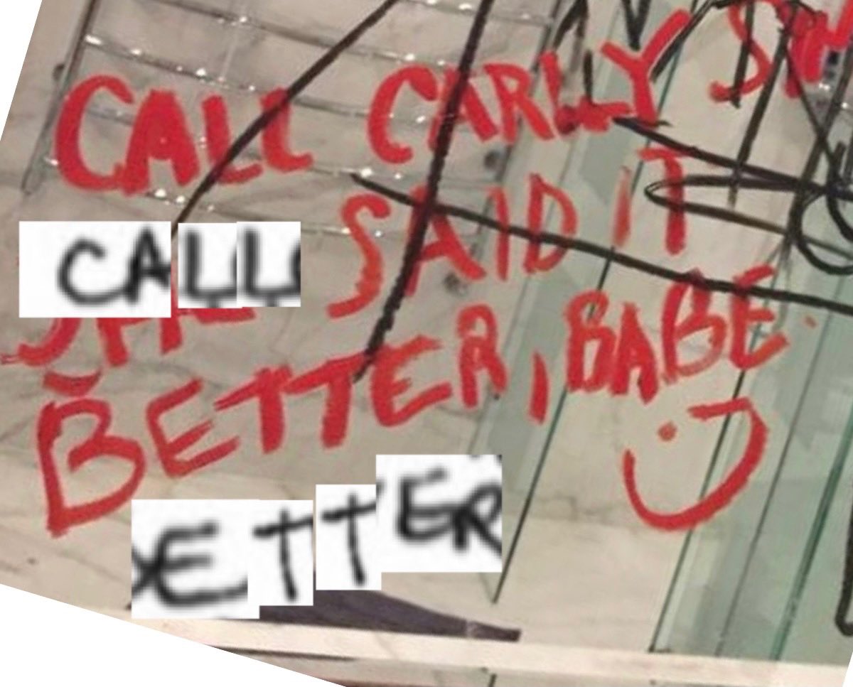 Lipstick Writing On Mirror