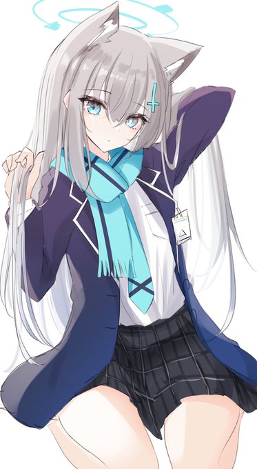 「shiroko (blue archive) simple background」Fan Art(Popular)