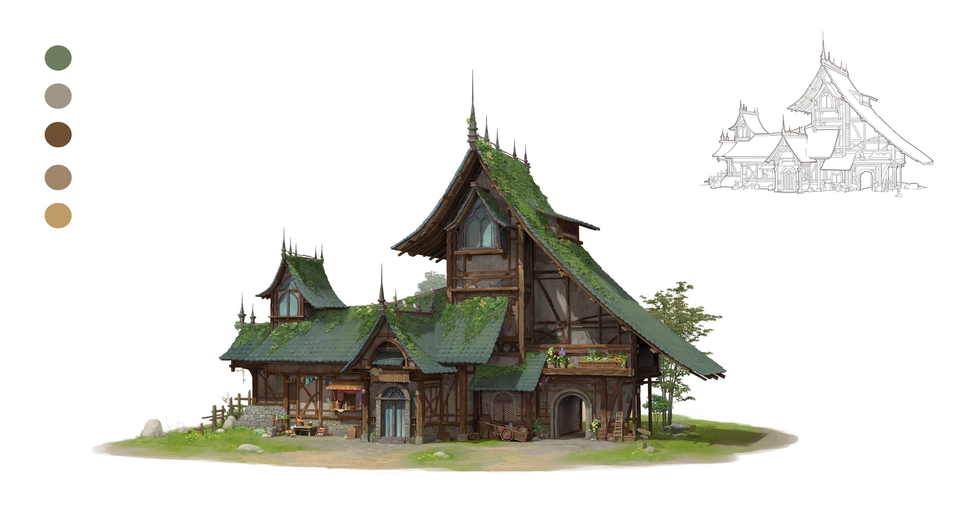 Fantasy Architecture Cottage