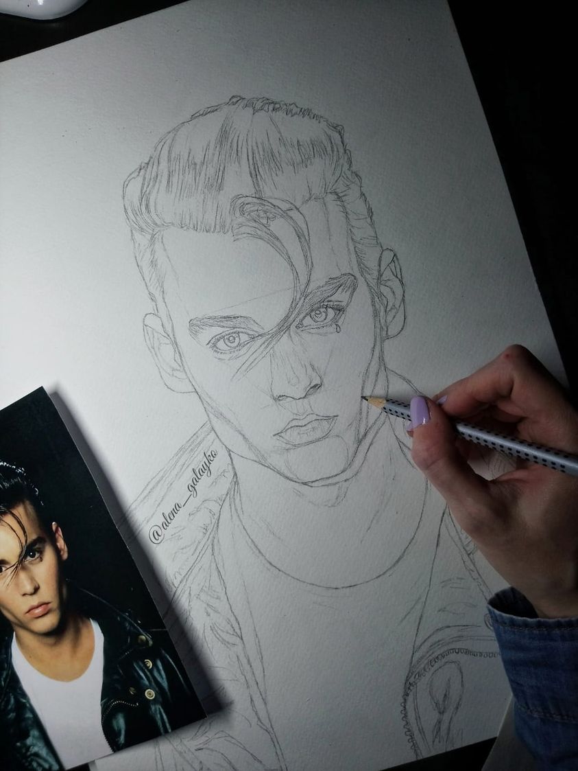 Johnny Depp Cry Baby Drawings