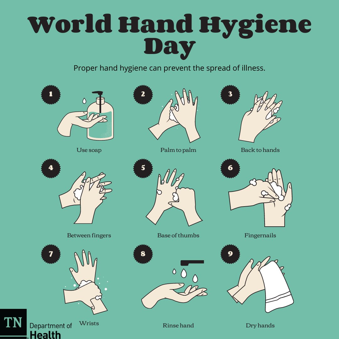 Hand Washing And Sanitizing Steps World Hand Hygiene Day May 5th
