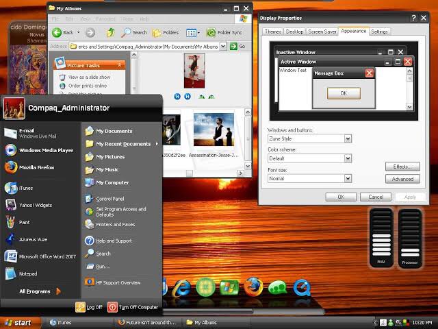 Playing Zune Desktop Now
