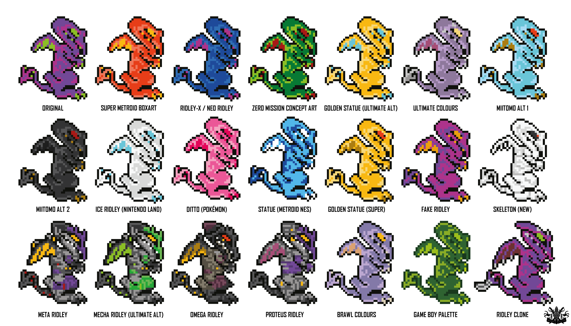 Ridley Metroid Sprites Super Metroid Ridley" Sticker For Sale By