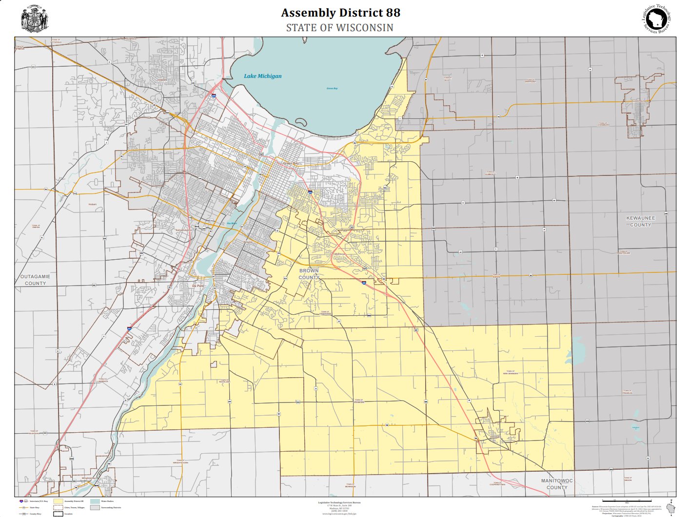 Brown County Wisconsin Map Placeholder For Cover (indesign)
