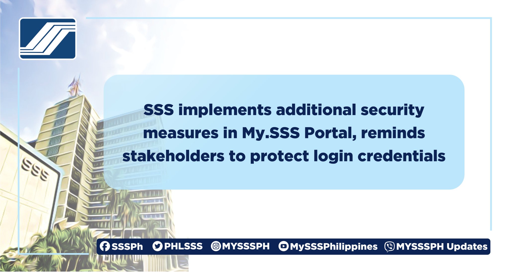Social Security System on Twitter: "SSS implements additional security measures in My.SSS Portal ...