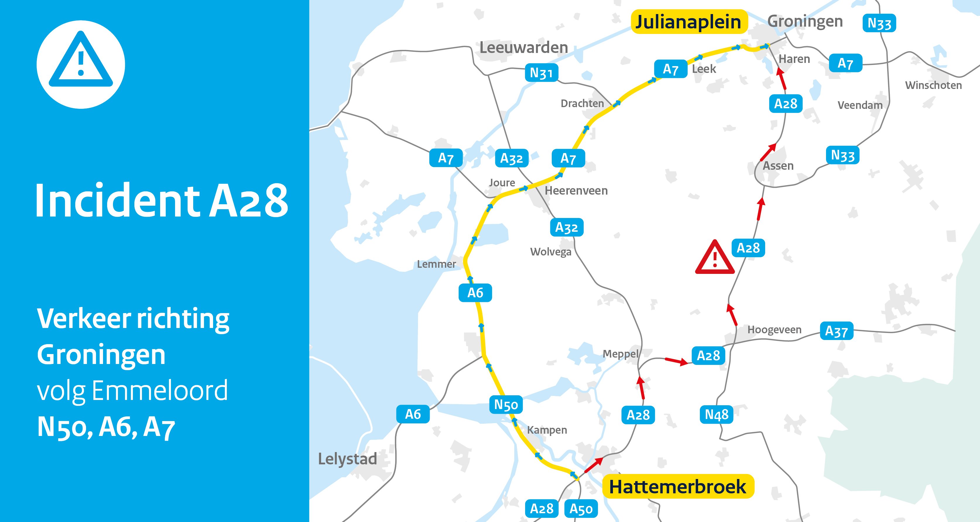 Rijkswaterstaat Verkeersinformatie on Twitter: "Er is hard gewerkt op de #A28 en eerder dan ...