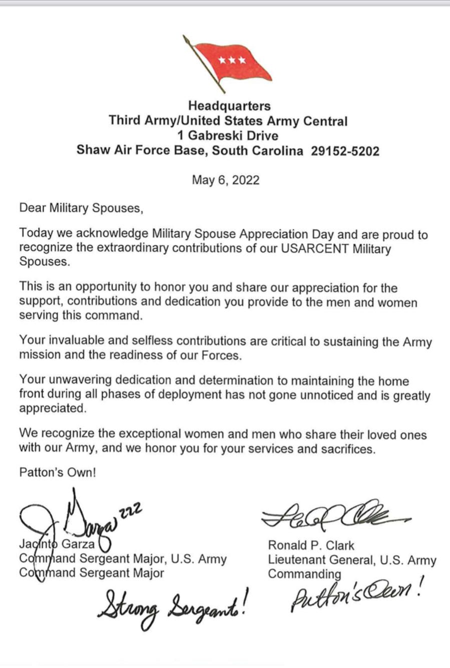 Us Army Central Third Army On Twitter Usarcent Leadership Supports