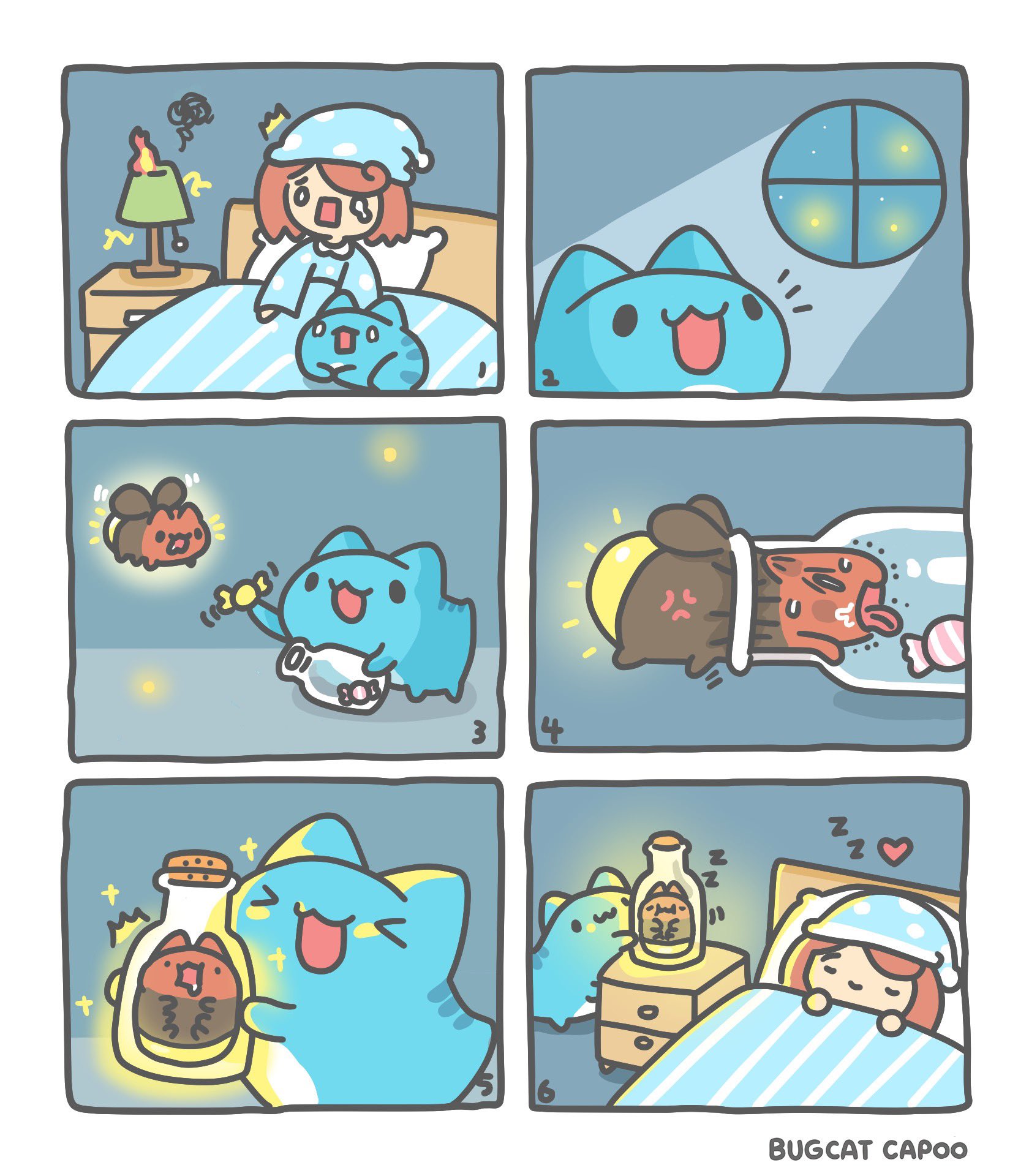 Bugcat Capoo on Twitter: "咖波自制瓶子小夜燈💡 ----------- 貓貓蟲咖波 x 7-ELEVEN 門市快閃購活動進行中！ https://t.co ...