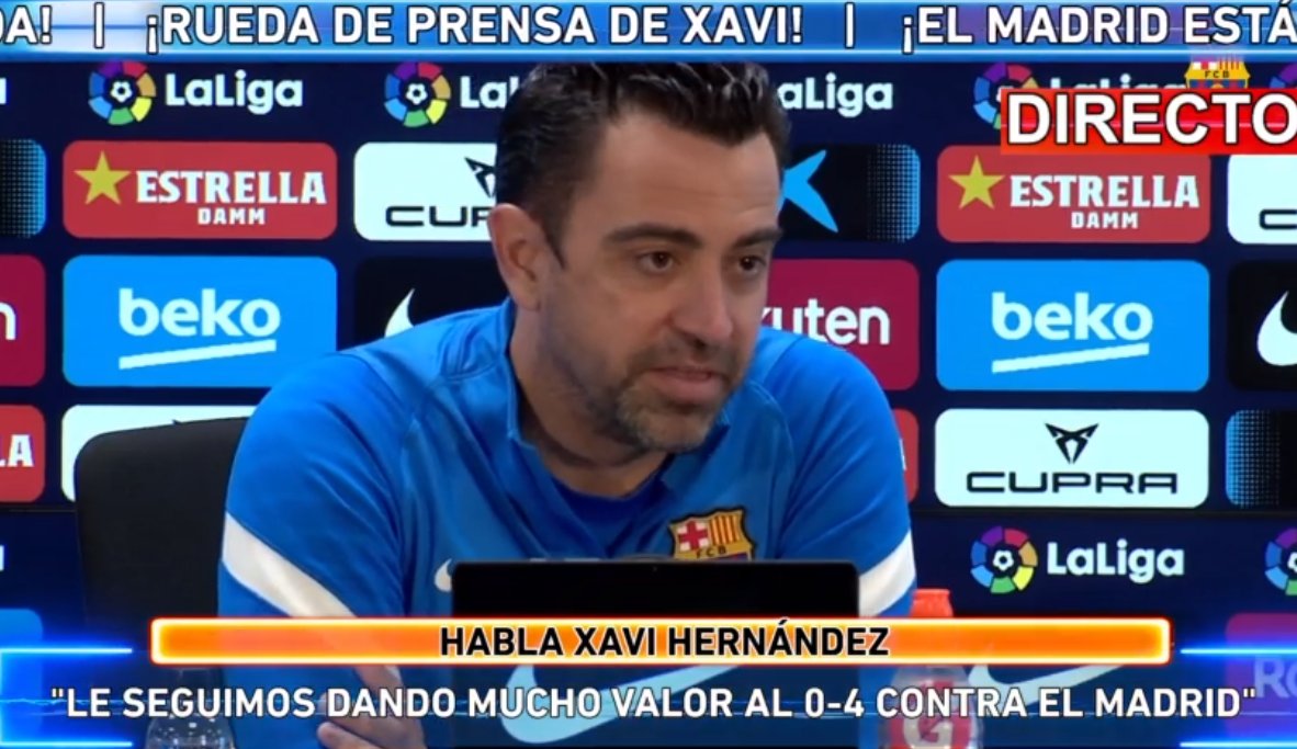 El Chiringuito TV on Twitter: "🔵🔴🎙️XAVI Y EL 0-4 AL REAL MADRID 🗣️"Le dimos mucho valor pero ...