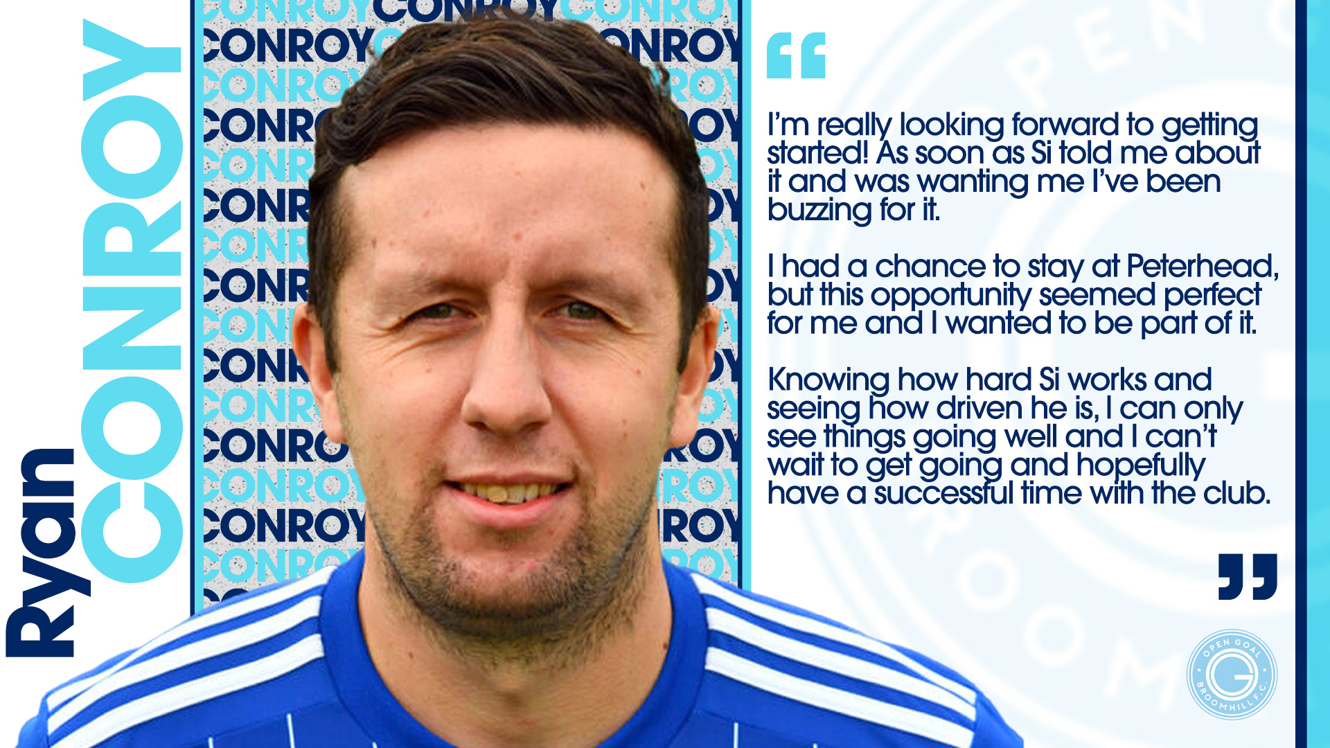 Open Goal Broomhill FC on Twitter: "🎵 Mercy sakes alive, looks like we got us a Conroy! 🚚🚚 Ryan ...