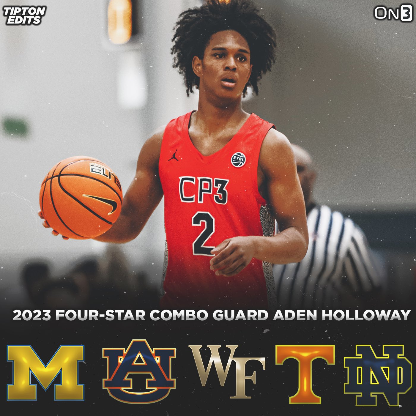 Joe Tipton on Twitter: "2023 four-star CG Aden Holloway discusses five programs that are heavily ...