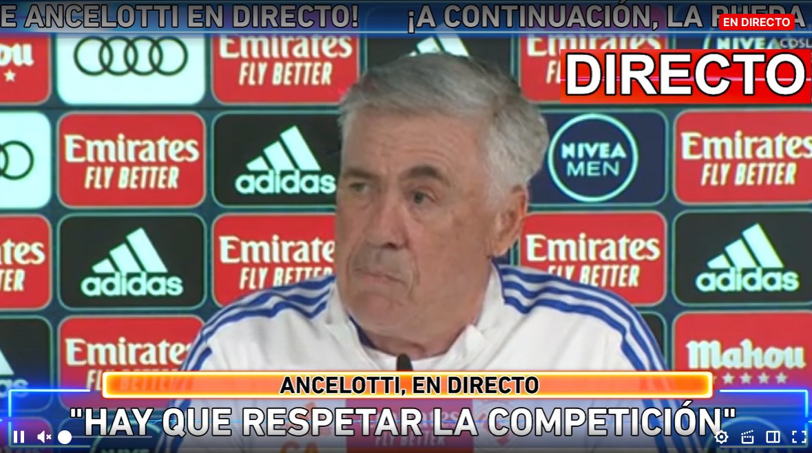 El Chiringuito TV on Twitter: "🔴 ANCELOTTI: 🤔 "Tenemos algunas DUDAS. La ALINEACIÓN la pensaré ...