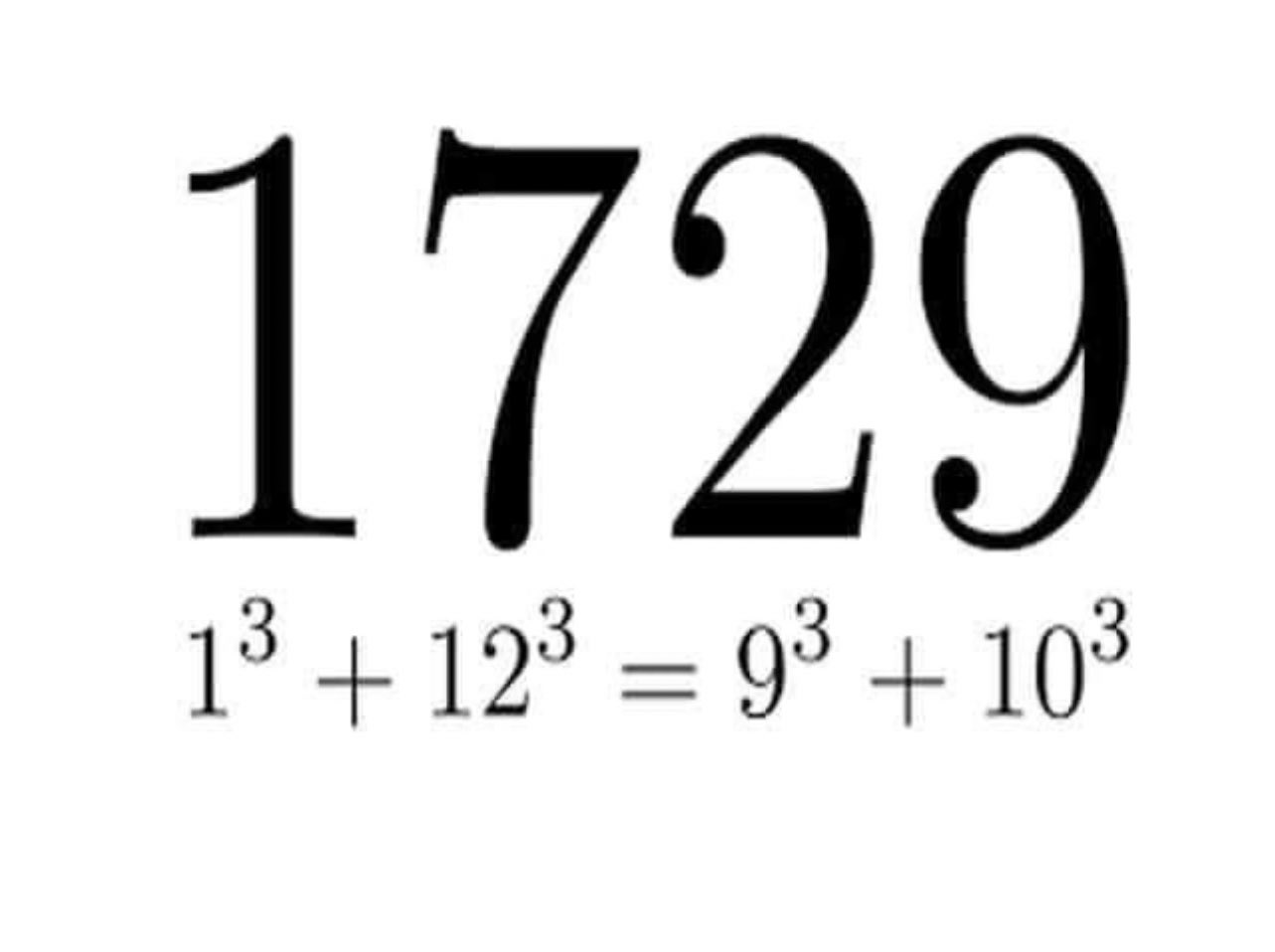 Ramanujan Numbers