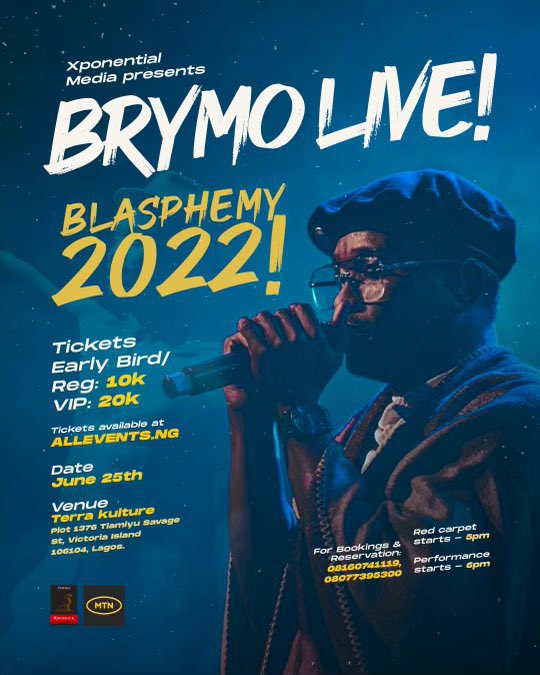 BRYMO on Twitter: "Blasphemy!! June 25th . Get your tickets https://t.co/FBR7K6FgyR https://t.co ...