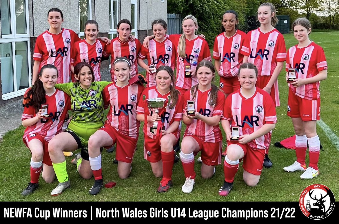 Buckley Town Fc Girls On Twitter U14 Girls Double Winners ๐๐