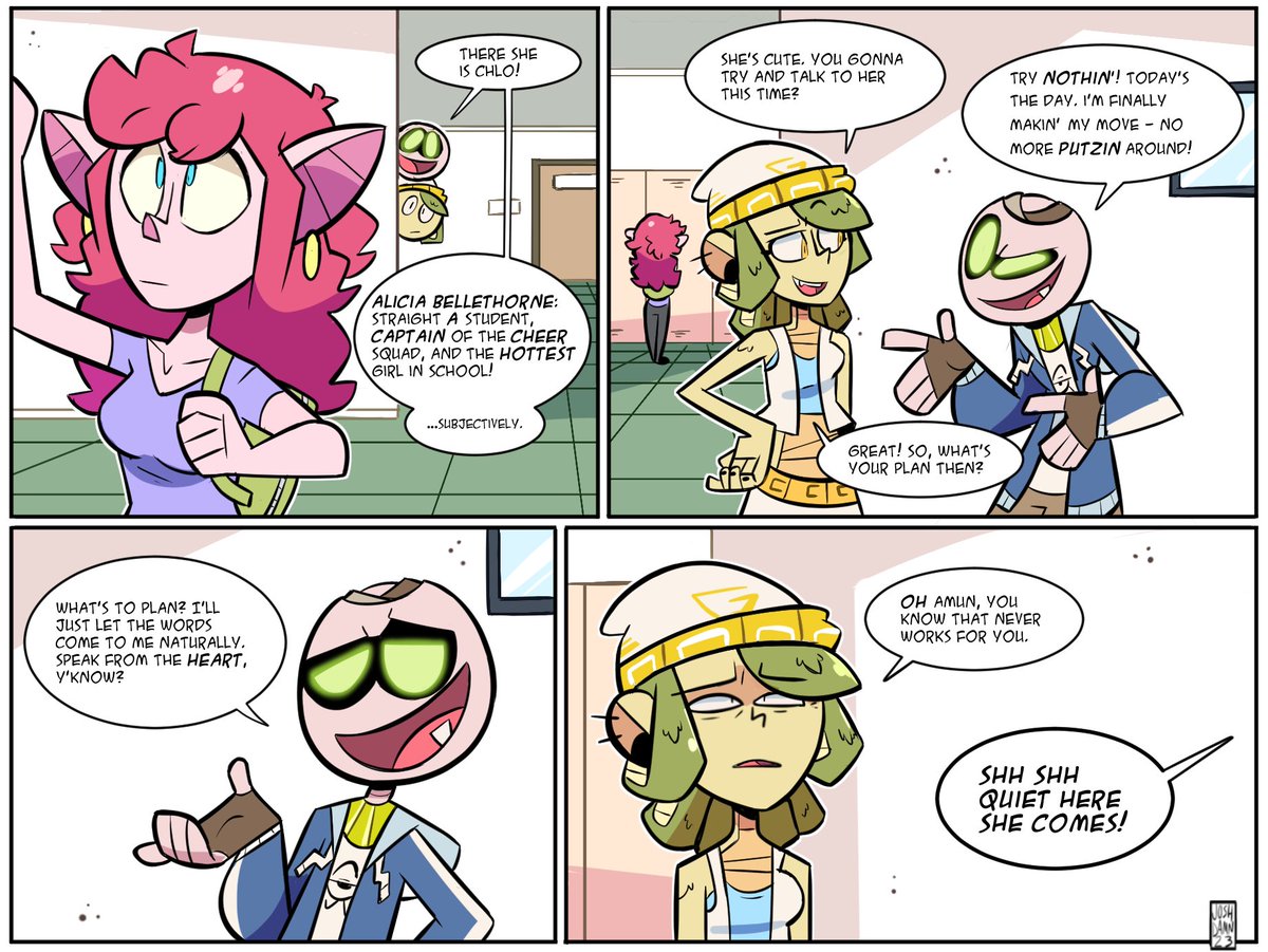 「Amun shoots his shot 」JoshDamn BUY THE MAU PLUSH 😺の漫画