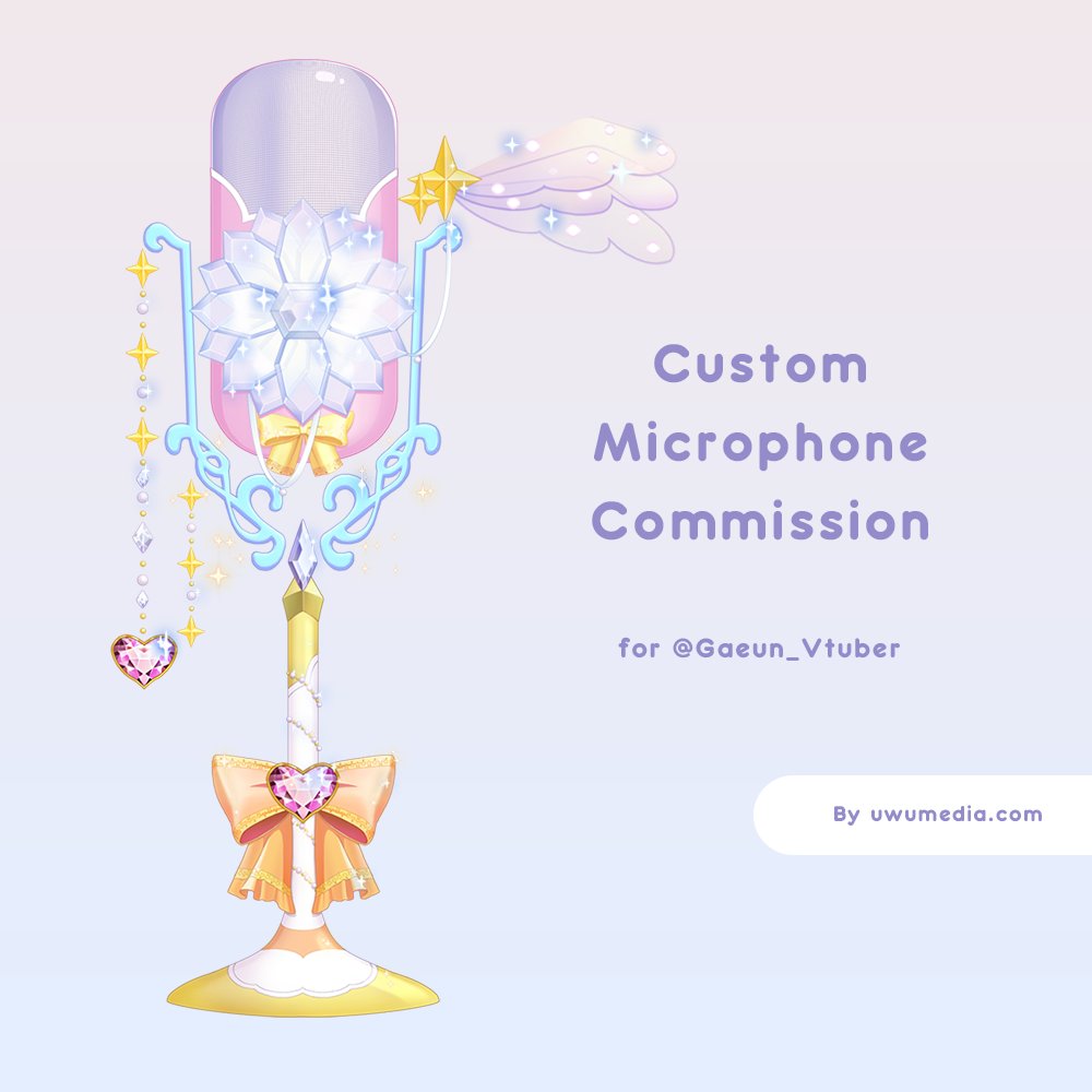 UWU MEDIA | KAWAII GRAPHICS STUDIO on Twitter: "[🎙️] Microphone Commission Custom Made for ...