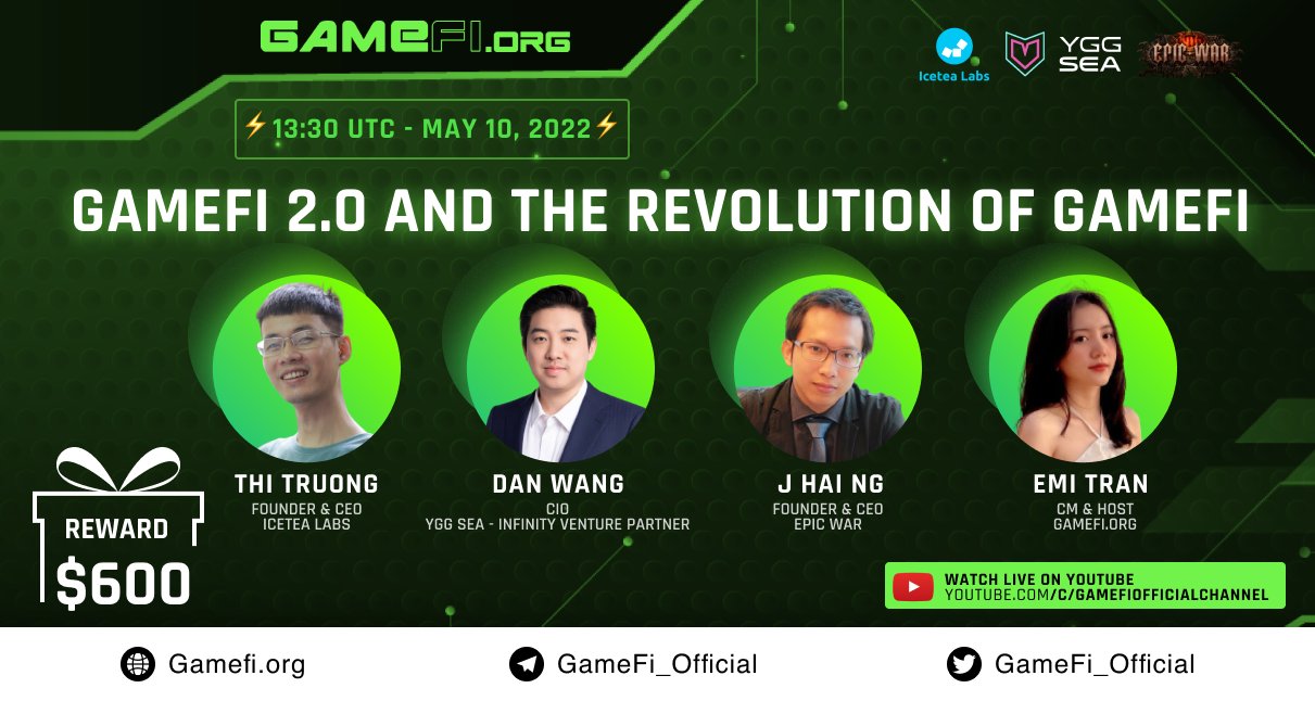 GAMEFI.ORG on Twitter: "🚨Let's dive into GameFi 2.0 & The Evolution of GameFi - our special #AMA ...