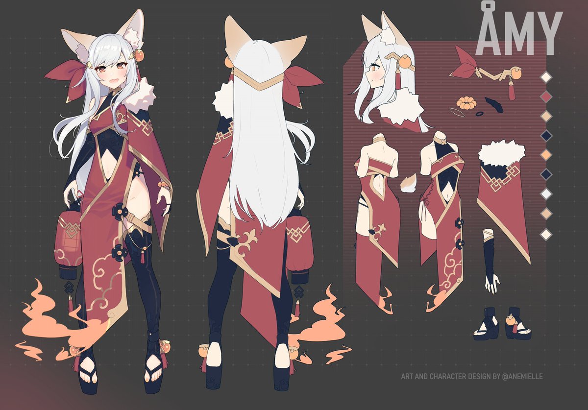 「This is a Vtuber character design I made」|Anemielle 🌺のイラスト