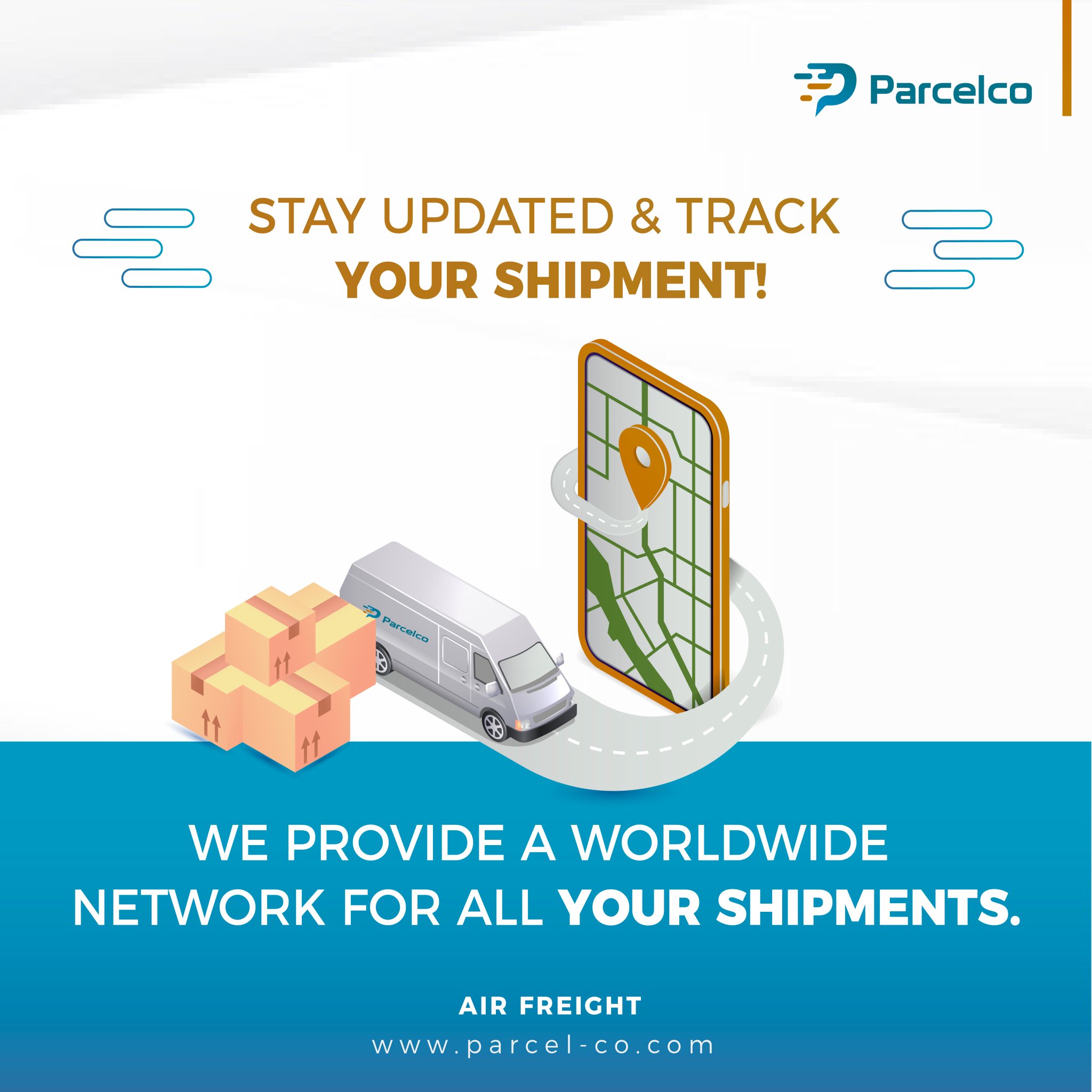 Parcel-co on Twitter: "Stay updated & track your shipment! We provide a worldwide network for ...