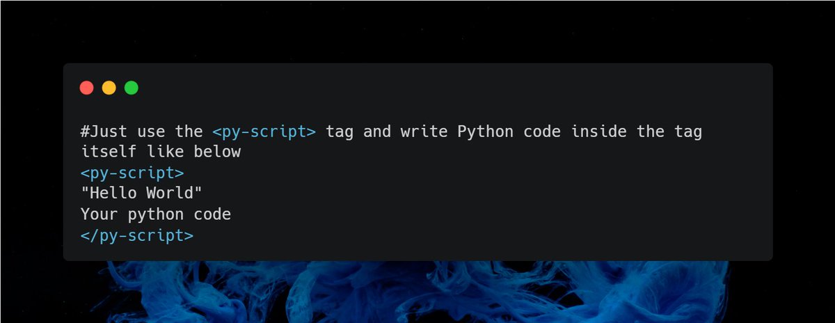 🚀Everything to know About Pyscript??🤯: Do check it Out:🧵👇 - Thread from ...