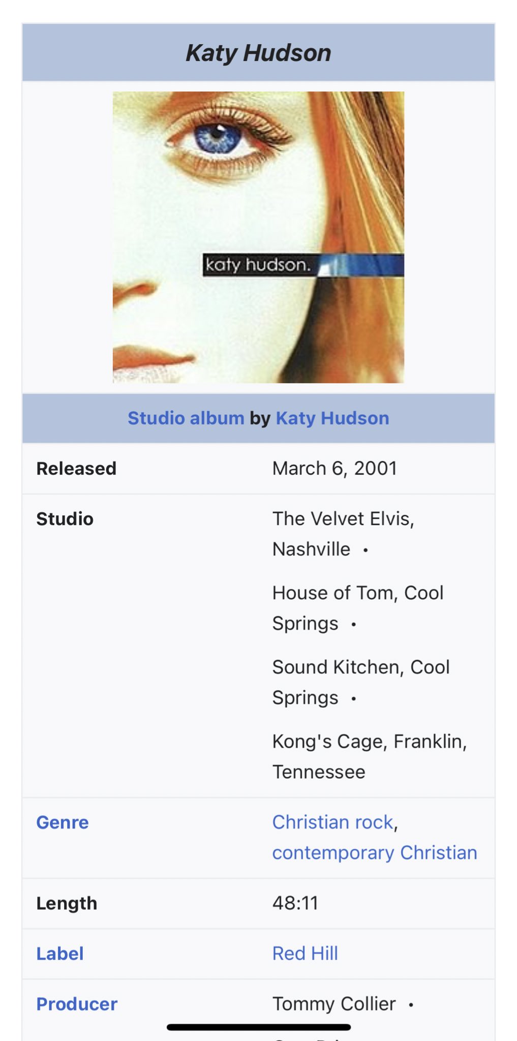 Katy Hudson Album