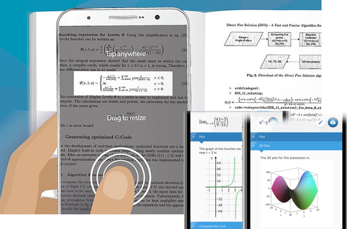Maplesoft Japan on Twitter: "理系学生さんにおすすめ！ Maple Calculator は 3Dグラフも描ける！数式を撮影して、多項式、連立方程式、微積分や行列が ...