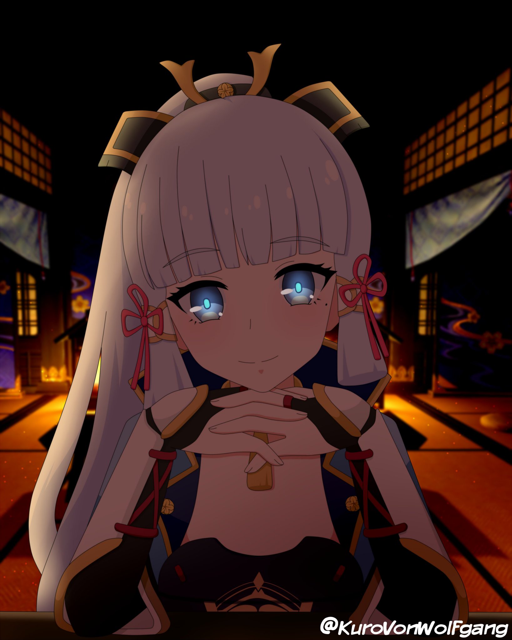 Kuro on Twitter: "It's just Ayaka now. Ayaka seems quite happy about this delay. DDLC x Genshin ...